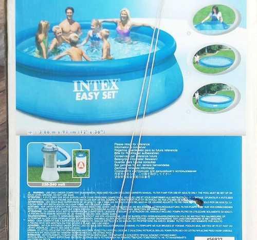 Надувной бассейн intex easy set 3.66 x 91 см