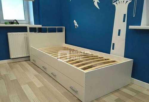 Кровать односпальаная 90х200 с ящиками