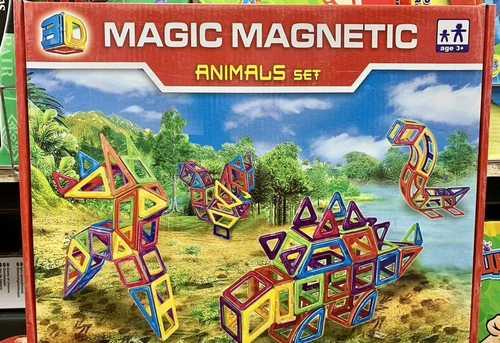 Магнитный конструктор Мagic Мagnetic Animals 60дет