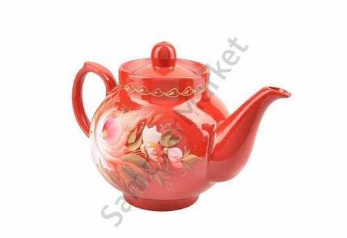 Чайник заварочный для самовара «Пионы на красном»