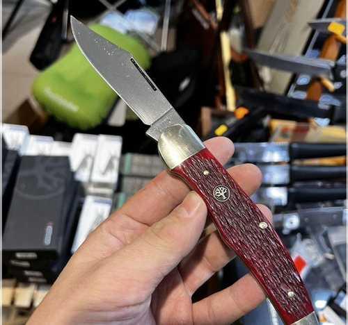 Складной нож boker solingen bone red jigged