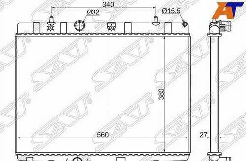Радиатор citroen C2