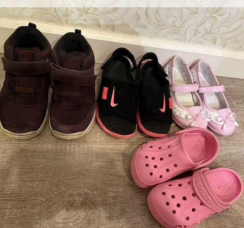 Обувь пакетом. Ecco, nike, kapika, crocs. 28