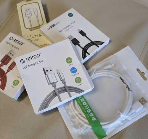 Кабель Orico, Ugreen Micro usb, Lightning iPhone