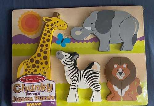Пазлы деревянные Melissa & Doug Сафари