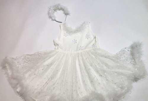 Белое платье, костюм «Снежинки»