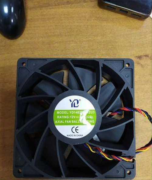 Кулер YD YD14038B012U3 7.2A 6 pin Asic Whatsminer