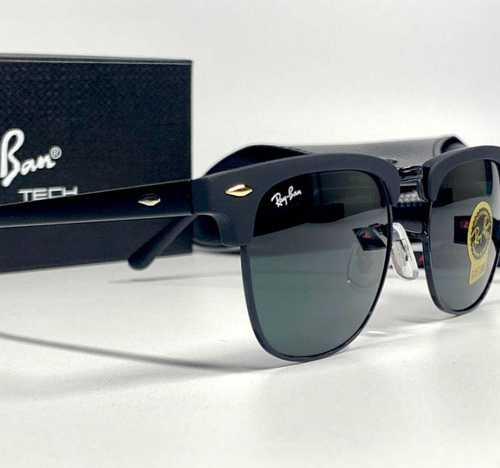 Очки Ray Ban Clubmaster черные матовые