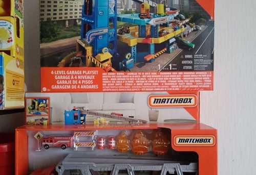 Новый Matchbox гараж Трек, автовоз тягач