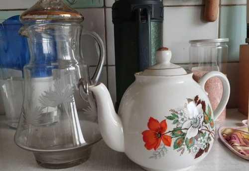 Заварочный чайник и графин