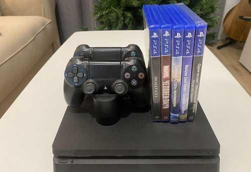 Sony PS4 Slim 1TB+ 6 игр