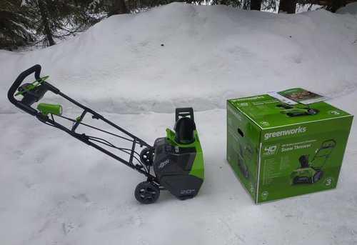 Снегоуборщик аккумуляторный greenworks 40v