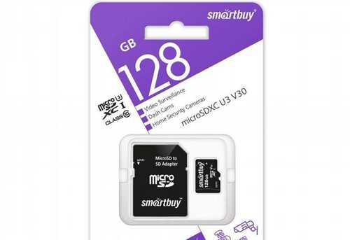 Карта памяти microsdxc 128Gb SmartBuy, Class10 U3