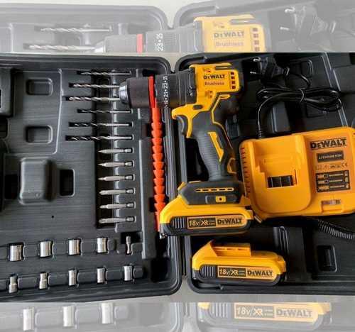 Шуруповерт 18V Dewalt с набором бесщеточный