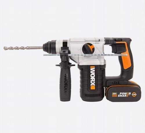 Перфоратор аккумуляторный worx WX392 20В, 4Ач x2