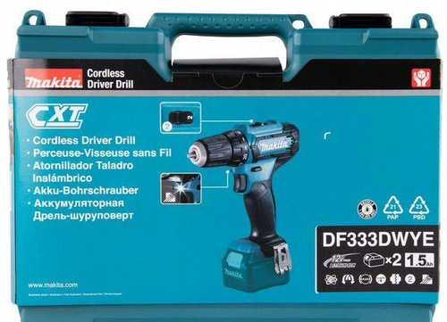 Новый шуруповерт Makita CXT DF333dwye 12В 30 Нм