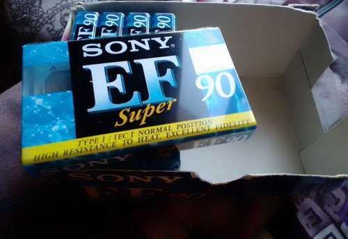 Аудиокассеты Sony EF90Super новые запечатанные