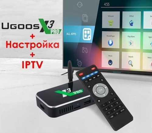 Андроид тв приставка Ugoos X3 + Настройка + iptv