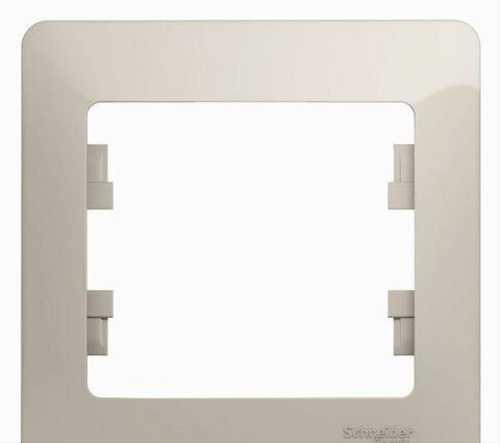 Schneider Electric Glossa Молочный Рамка 1-местная
