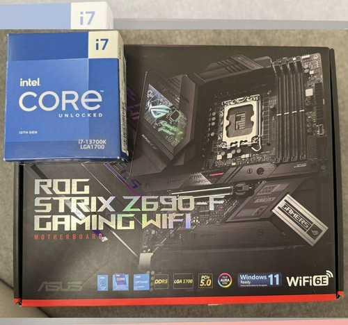 Intel core i7 13700k  Asus strix z 690f gaming