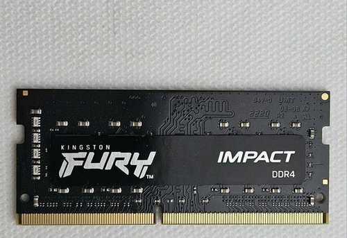 Оперативная память Kingston Fury Impact DDR4 8Gb