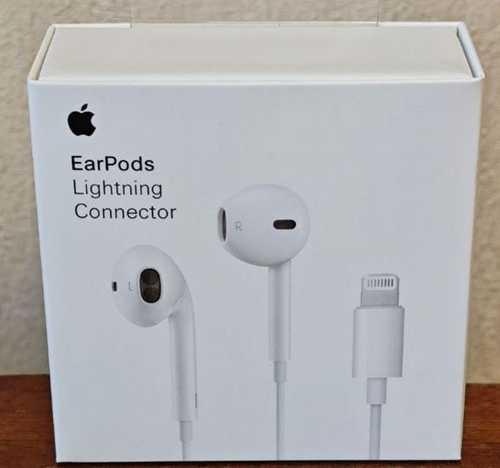 Наушники Apple EarPods Lightning проводные (новые)