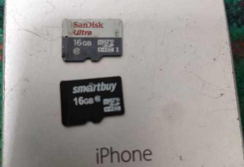 Карта памяти MicroSD 16gb рабочие