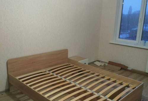 Кровать Виктор 1,6м сонома с матрасом