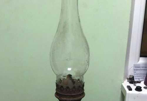Лампа керосиновая цветное стекло