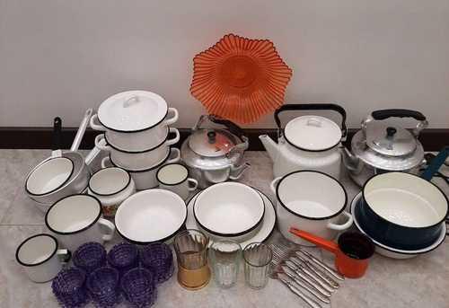 Посуда стаканы, кружки, чайники, подсвечники СССР