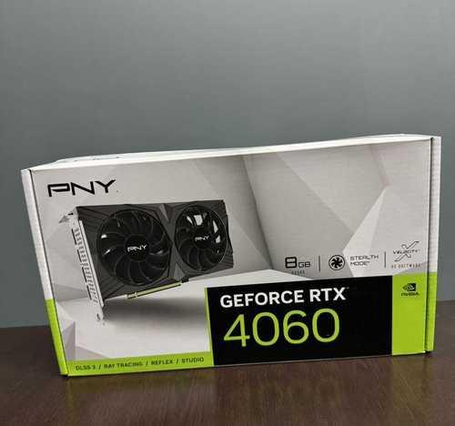 Видеокарта pny rtx 4060 8gb verto dual fan OC