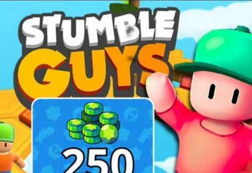Stumble guys 250 гемов (по нику)