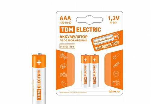 АКБ AAA 600mAh TDM 2 шт