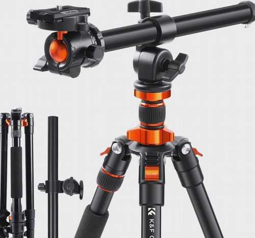 Штатив K&F Concept K234A7+BH-28L+Extension Arm Kit