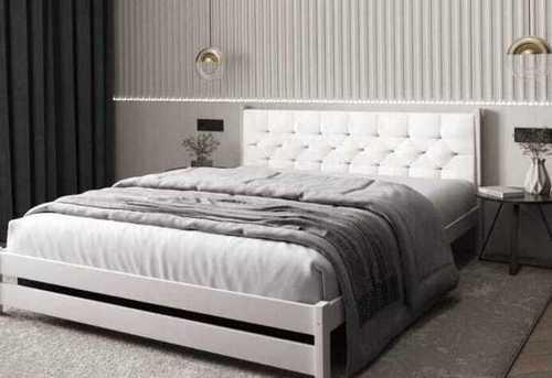 Совершенная двуспальная кровать из массива березы