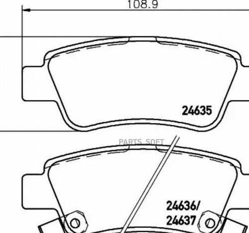 Колодки тормозные дисковые зад NP8014 NP8014 N