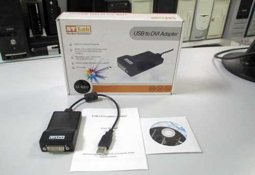Внешняя видеокарта USB-DVI ST-LAB U480 Новая