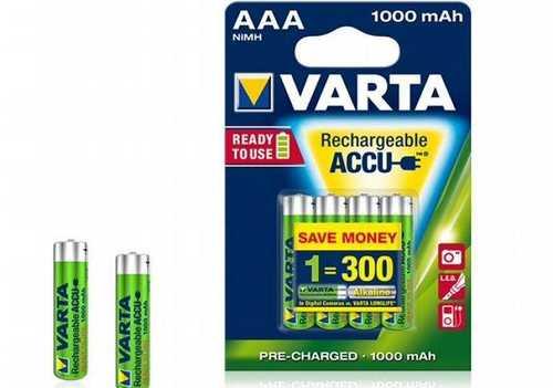 Аккумулятор Varta R03 (AAA) Ni-Mh 1000mAh (4шт.)