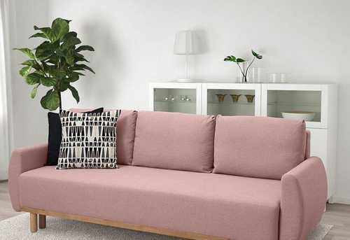 Диван-кровать розовый grunnarp IKEA груннарп