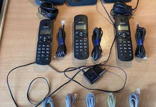 Телефоны Philips и Panasonic с базой 5 шт