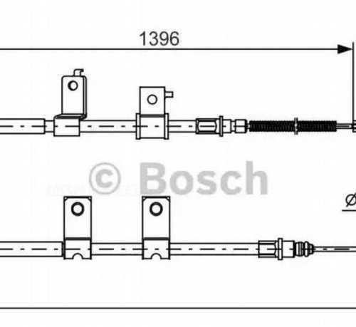 Bosch 1 987 482 083 Трос стояночного тормоза зад п