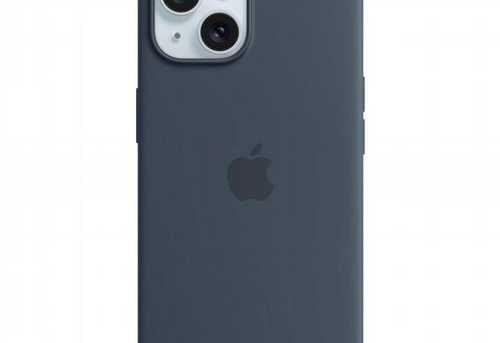 Чехол силиконовый iPhone 15 - Storm Blue