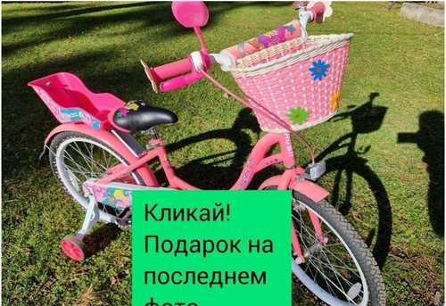 Велосипед детский 18 розовый Rush
