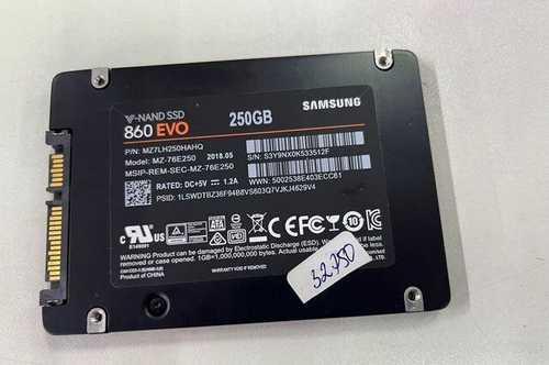 SSD бу Samsung 860 EVO 250 gb 32750ч 550/520 мб/с
