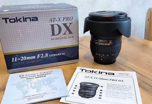 Tokina AT-X PRO DX 11-20mm f2.8 Nikon F