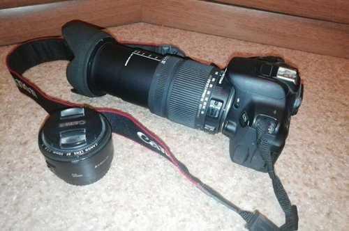 Canon EOS 650D 2 объектива