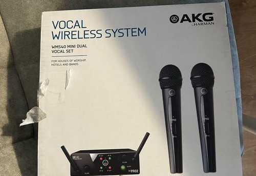 Радиосистема AKG wms40 mini dual vocal set новая