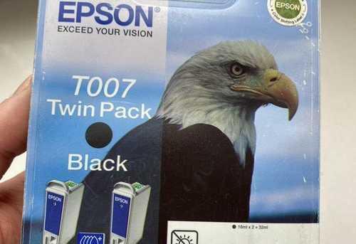 T007 epson black картридж черный оригинал