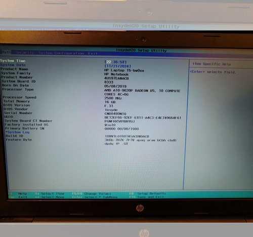 Ноутбук hp laptor 15-bw0xx