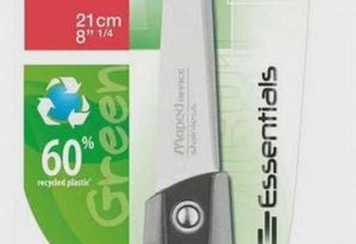 Ножницы 210мм "Essentials Green" пластик.асимм.руч